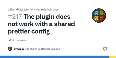 The Plugin Does Not Work With A Shared Prettier Config Issue 217 Tailwindlabs Prettier