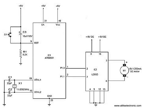 all its electronics interfacing dc motor to 8051