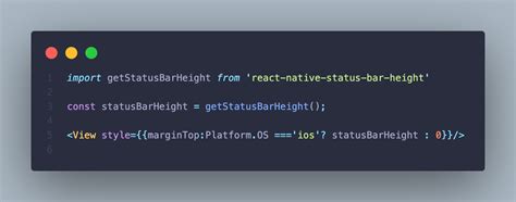 RN Status Bar Height For IOS