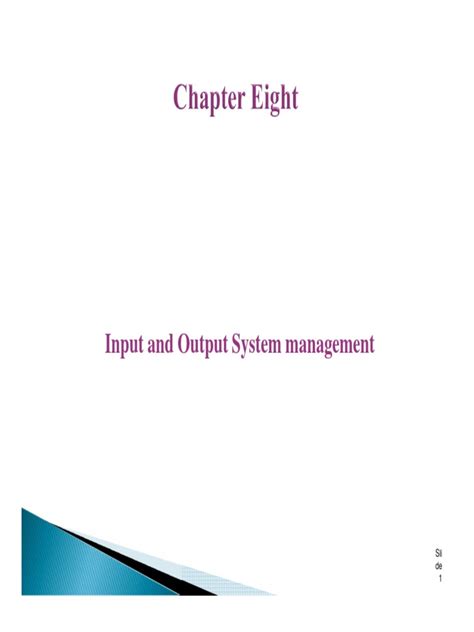 Chapter 8 I O System Pdf Inputoutput Operating System