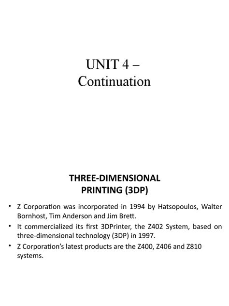 unit 4 part 2 download free pdf 3 d printing art media