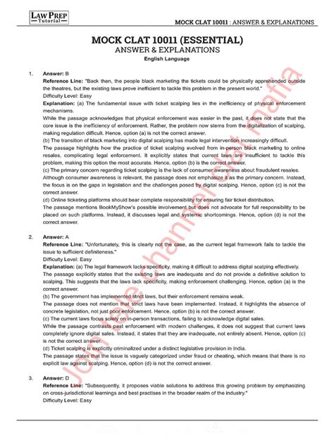 Mock 10011 Answers And Explanation Pdf