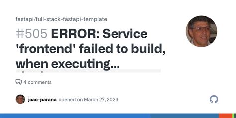 Error Service Frontend Failed To Build When Executing `docker