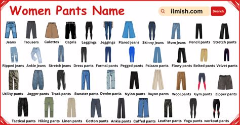 List Of Women Pants With Names In English With Pictures Ilmish
