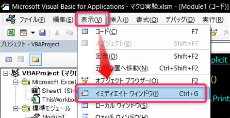 イミディエイトウィンドウの表示方法・使い方を解説【excel Vba入門】 見えない世界を追い求めて