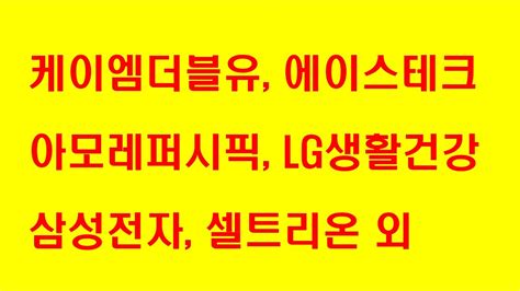 오늘의 주도주 케이엠더블유에이스테크 아모레퍼시픽 Lg생활건강 삼성전자 Sk하이닉스 셀트리온 알테오젠 200627닥터케이 주식아카데미주식고수의 주식