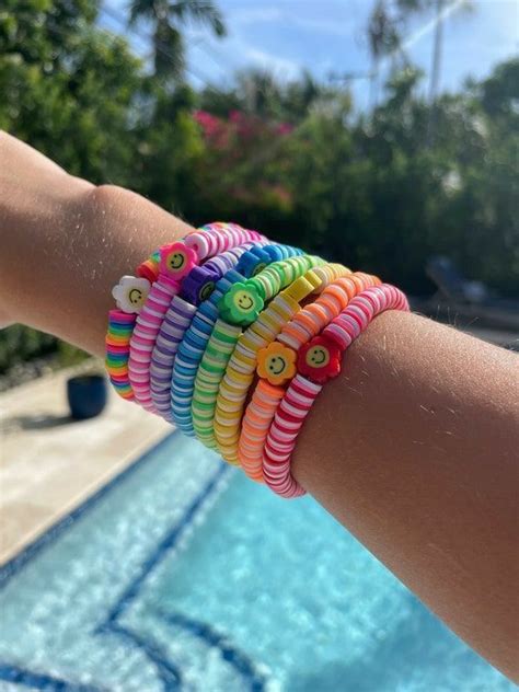 More Braclets Ideas Form In The Summer Clay Bead Necklace Preppy