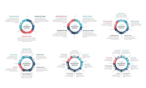 Infographics Elements Flow Infograph Process Vector Image