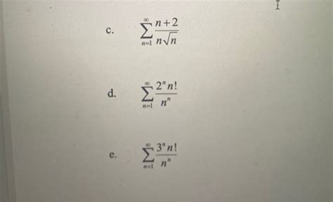 Solved State And Prove Divergence Or Convergence For Each Of Chegg Com