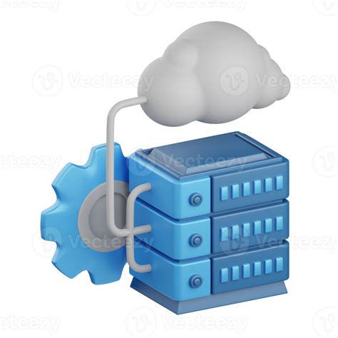 3d Rendering Database Server Isolated Useful For Business Analytics