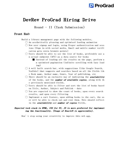 Devrev Devtask New Pdf