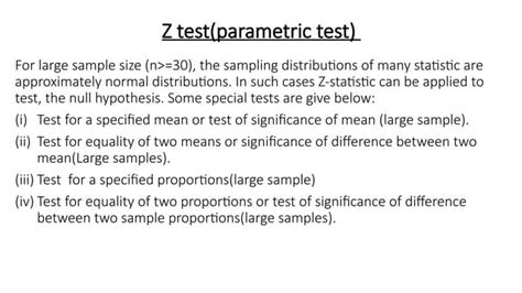 Z Test And T Test Medical Biostatistics Pptx