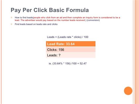 Ppc Basic Formula
