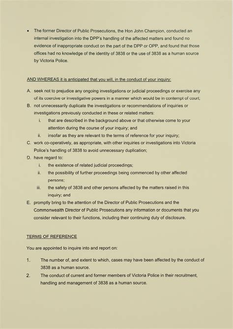 Appendices Royal Commission Into Management Of Police Informants