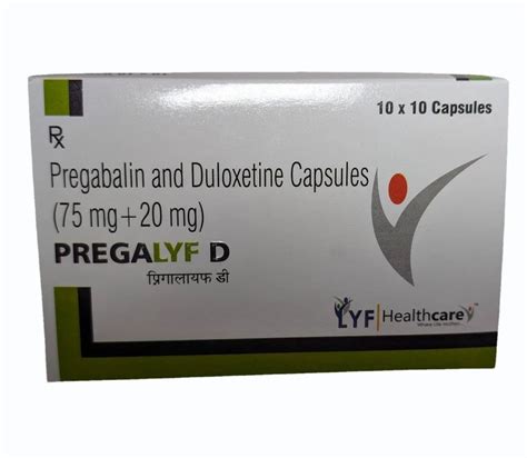 Pregalyf D 75 20 Pregabalin Duloxetine Capsule At ₹ 142 Stripe