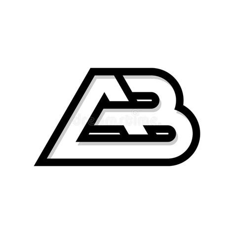 Lettre Ab Monogramme Logo Minimal Initiales Ab Illustration De Vecteur