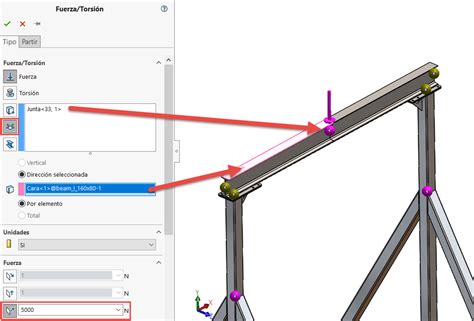 Cómo Agregar Una Carga Puntual Sobre Elementos Tipo Viga En Solidworks