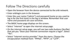 Orbi Internet Setup PPT