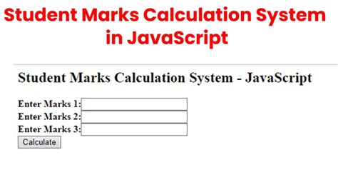 Babe Marks Calculation System In JavaScript Tutusfunny