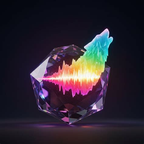 A Crystal Like Structure With A Geometric Form Encloses A Vivid