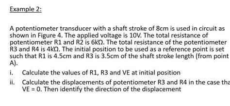 Solved Example 1 A Displacement Transducers With A Shaft