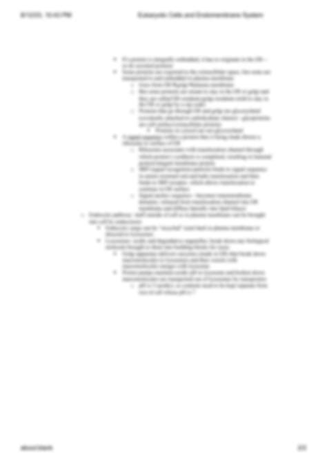 Solution Eukaryotic Cells And Endomembrane System Molecules And Cells Biol200002 2017 2018