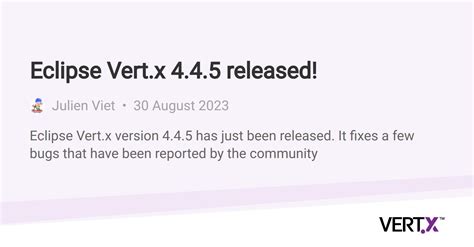 eclipse vert x 4 4 5 released blog eclipse vert x
