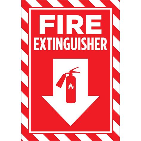 Fire Extinguisher Arrow Sign