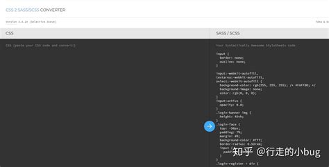 Sass 和 Css 互转网址 知乎