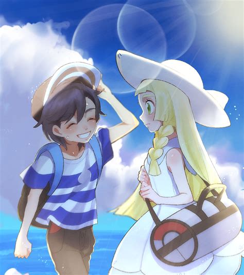 Lillie And Elio Pokemon And More Drawn By Aria Pkmn Danbooru
