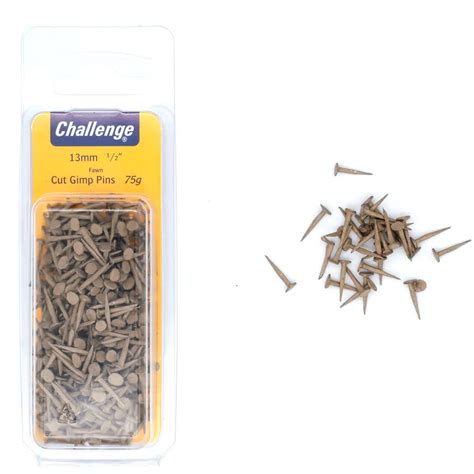 Gimp Pin 13mm Fawn 75g Pkt Challenge Read Bros Hardware
