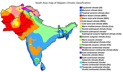 Climate Of India Asia Map South Asia Map South Asia
