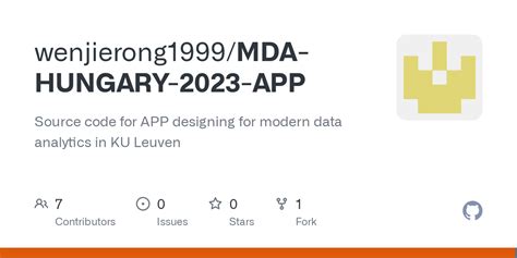 Github Wenjierong1999mda Hungary 2023 App Source Code For App