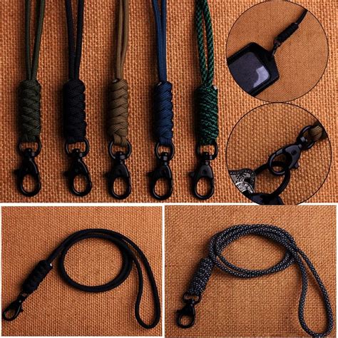 생존 배낭 고강도 자기 방어 끈 회전식 버클 낙하산 코드 파라코드 키 체인 열쇠 고리 Aliexpress