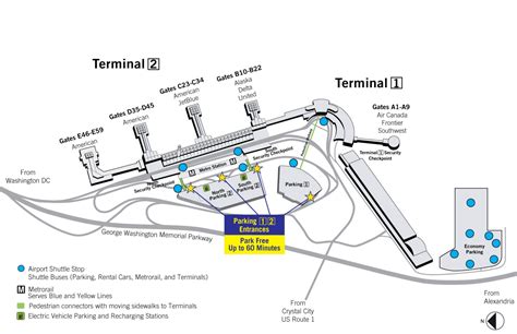 Ronald Reagan Washington National Airport Parking Map 2025 2022 All