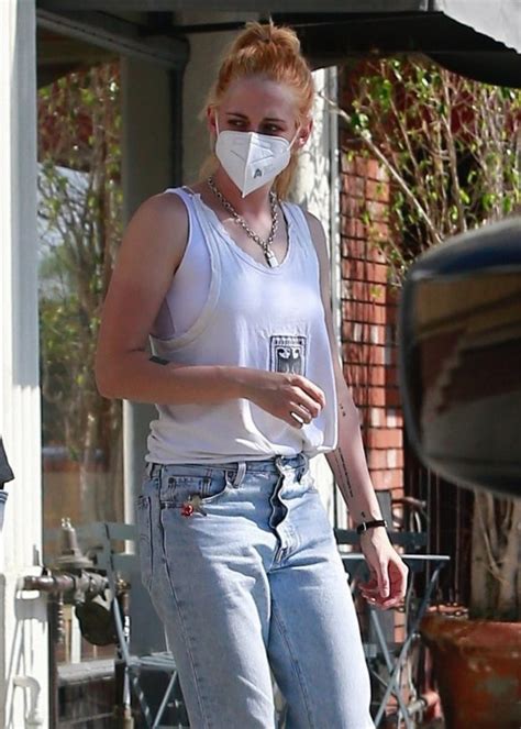 Kristen Stewart With Red Hair Looks Accusingly At The Kissing Couple The Fappening