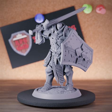 Templar Fighter Warrior Miniature Paladin Cleric Dungeons And Dragons