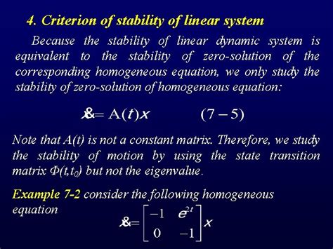 Chapter 7 Stability Analysis Of Linear Systems References