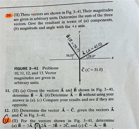 [solved] 13 ii for the vectors shown in fig 3 41 determ