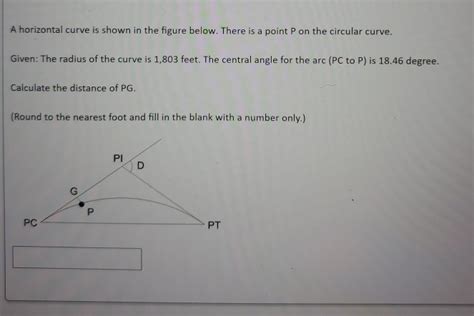 Solved A Horizontal Curve Is Shown In The Figure Below Chegg