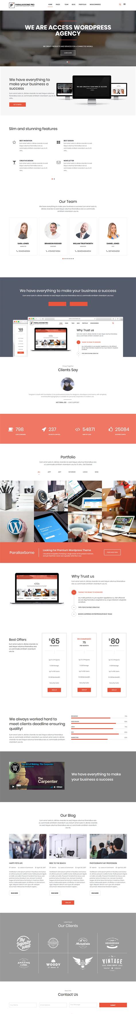 10 Best Premium Parallax Wordpress Themes And Templates 8degreethemes