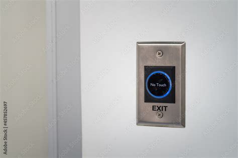 No Touch Sensor Switch On The Wall Using To Open The Door By Passing