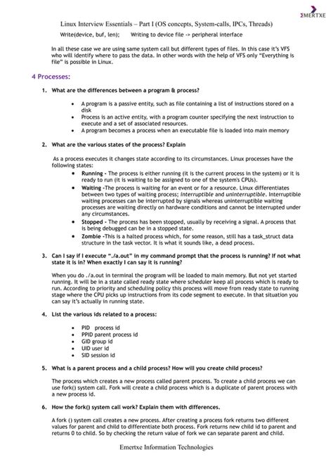 Linux Internals Interview Essentials 10 Pdf Operating Systems