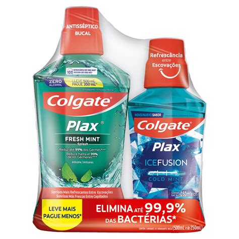 Enxaguante Bucal Plax 500ml250ml Fresh Mint Colgate Drogaria Rosário