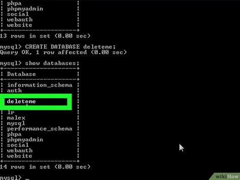 Cómo eliminar una base de datos de MySQL con imágenes