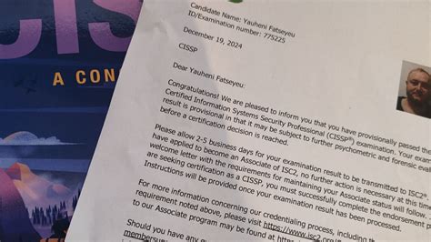 Provisionally Passed Cissp