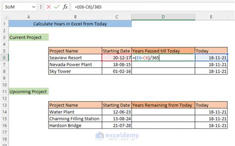 How To Calculate Years In Excel From Today Ways Exceldemy