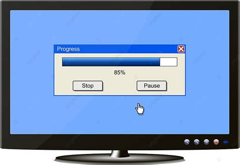 Progress Bar Desktop Buttons Display Vector Desktop Buttons Display