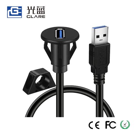 For Car Truck Boat Usb 3 0 Male To Female Panel Cable 3 5mm Audio