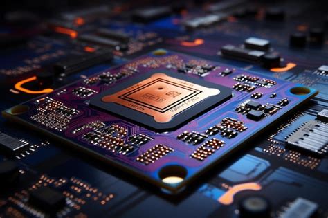 Premium AI Image Microchip Masterpiece A Canvas Of Colors And Technological Mastery